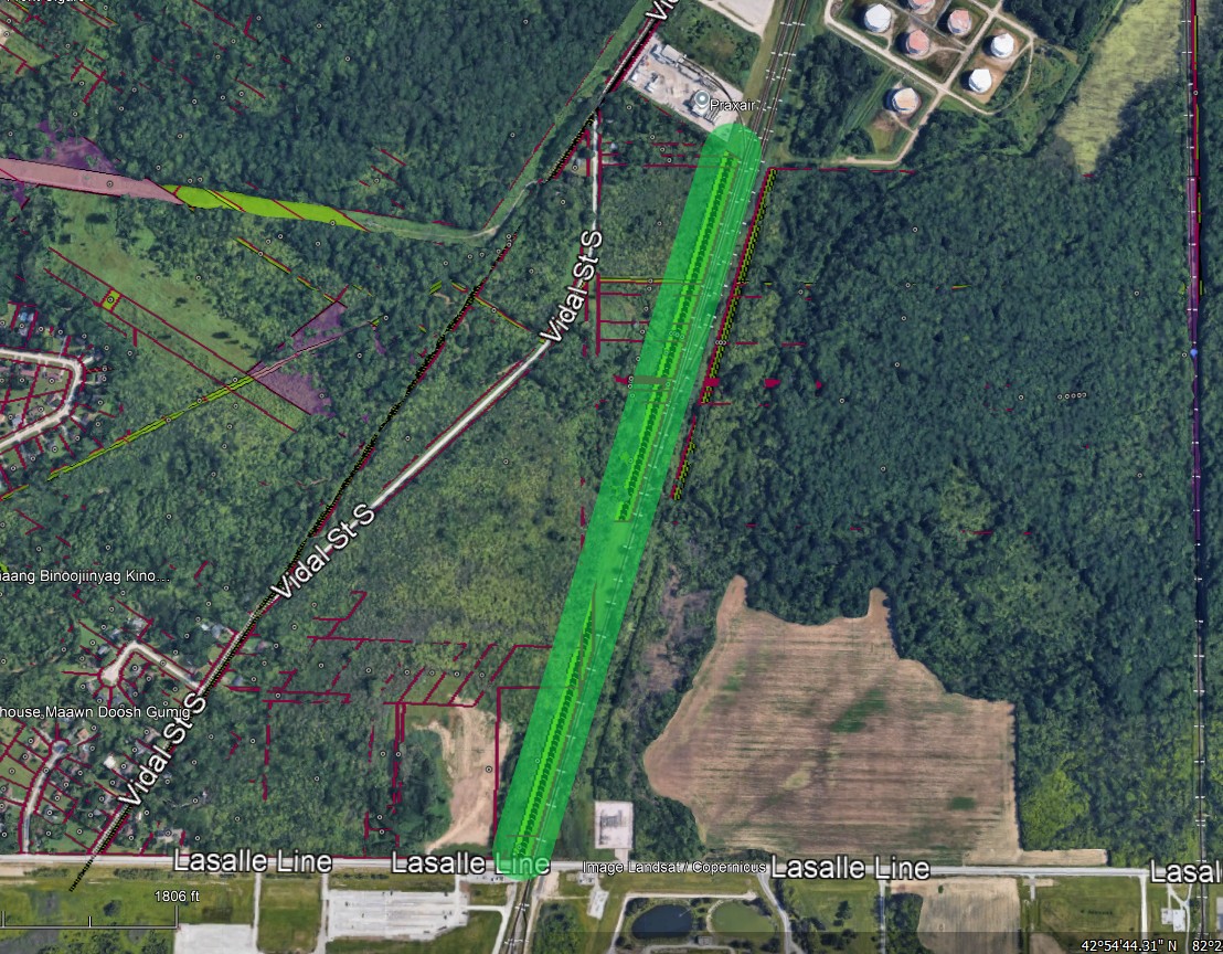 Lasalle Line Survey Work – map included – Aamjiwnaang